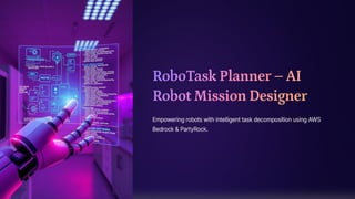 Robot Task Planner to Plan the robot task | PPTX