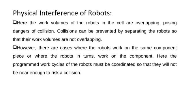 Robot work cell layout | PPT | Robotics | Technology & Computing