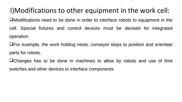 Robot work cell layout | PPT | Robotics | Technology & Computing