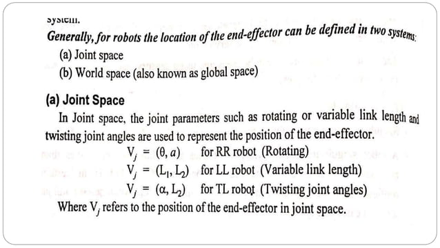 ROBOTICS-ROBOT KINEMATICS AND ROBOT PROGRAMMING | PPTX
