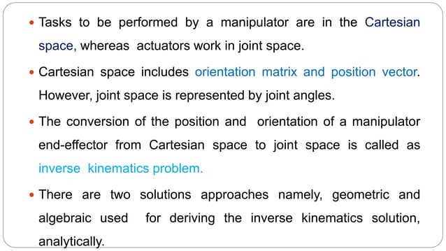 ROBOTICS-ROBOT KINEMATICS AND ROBOT PROGRAMMING | PPTX