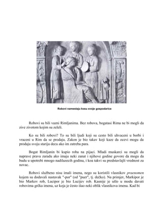 Robovi u starom rimu | DOC