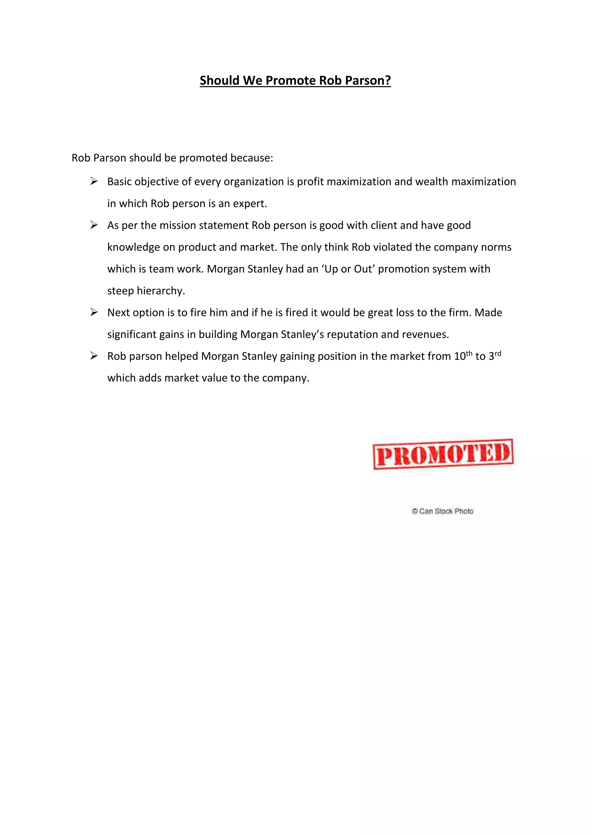 CASE STUDY OF Rob Parson | PDF