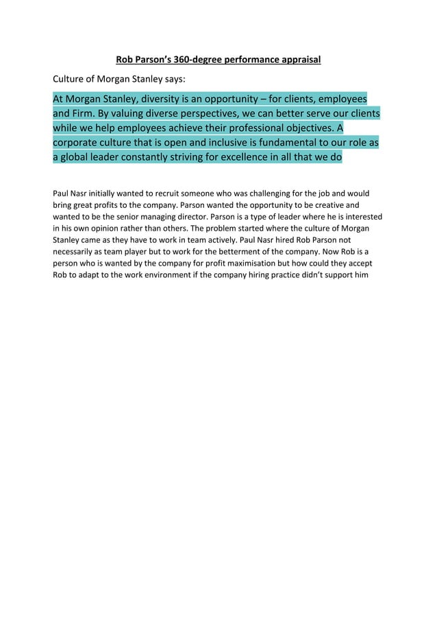 CASE STUDY OF Rob Parson | PDF | Business Administration | Business