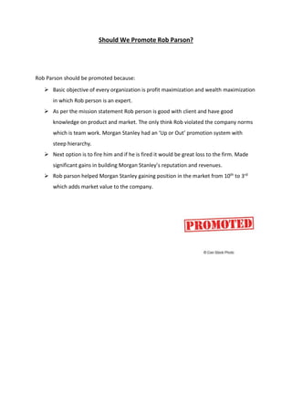 CASE STUDY OF Rob Parson | PDF