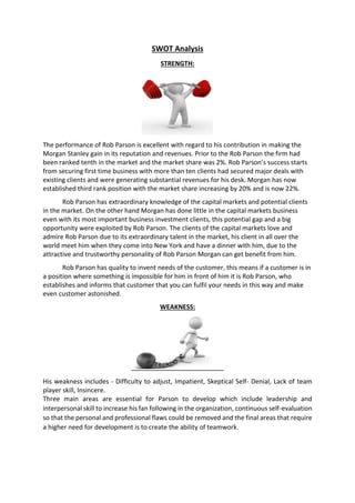 CASE STUDY OF Rob Parson | PDF