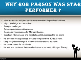 Rob Parson At Morgan Stanley | PPT