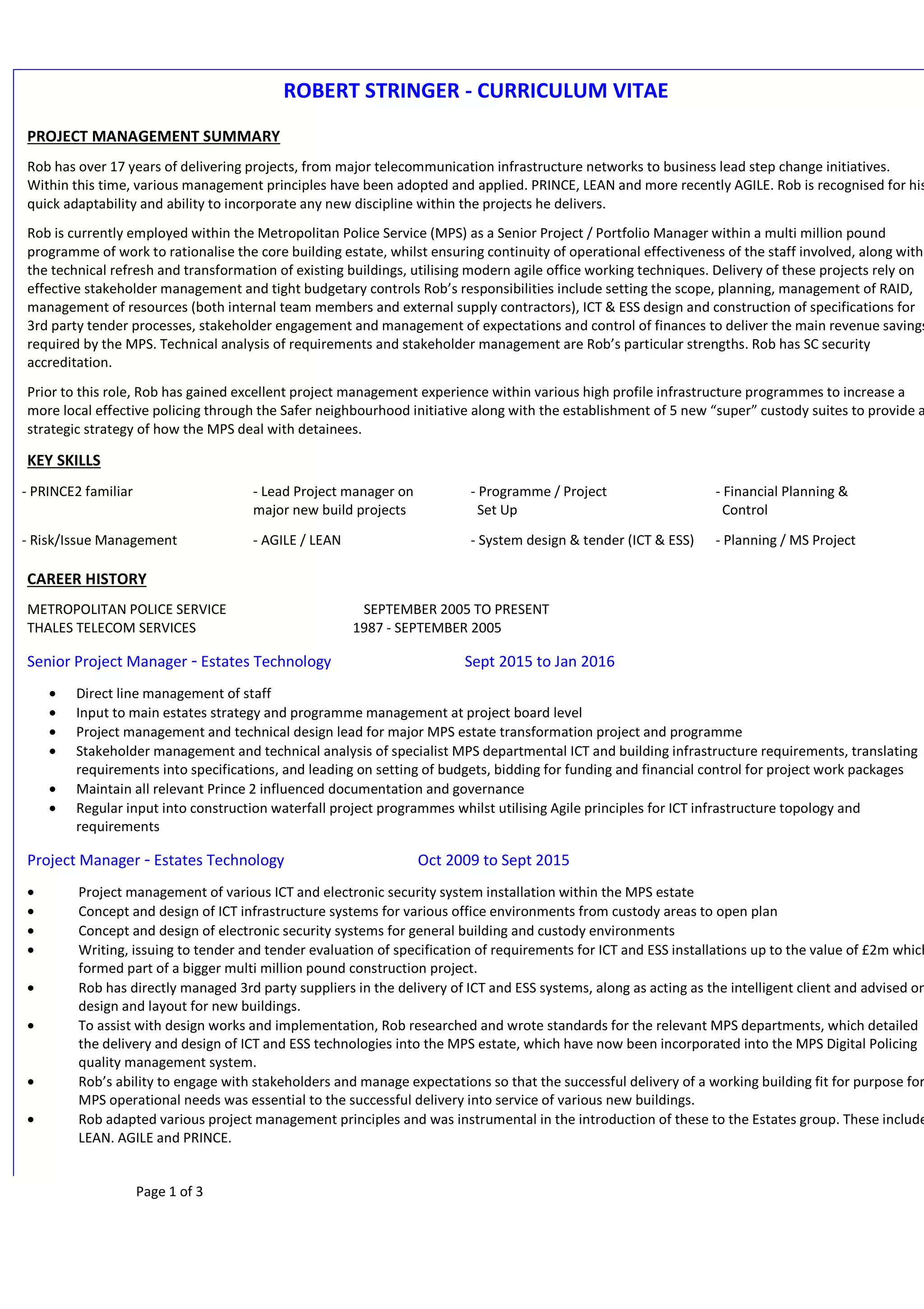 Rob stringer cv_feb_16 | PDF