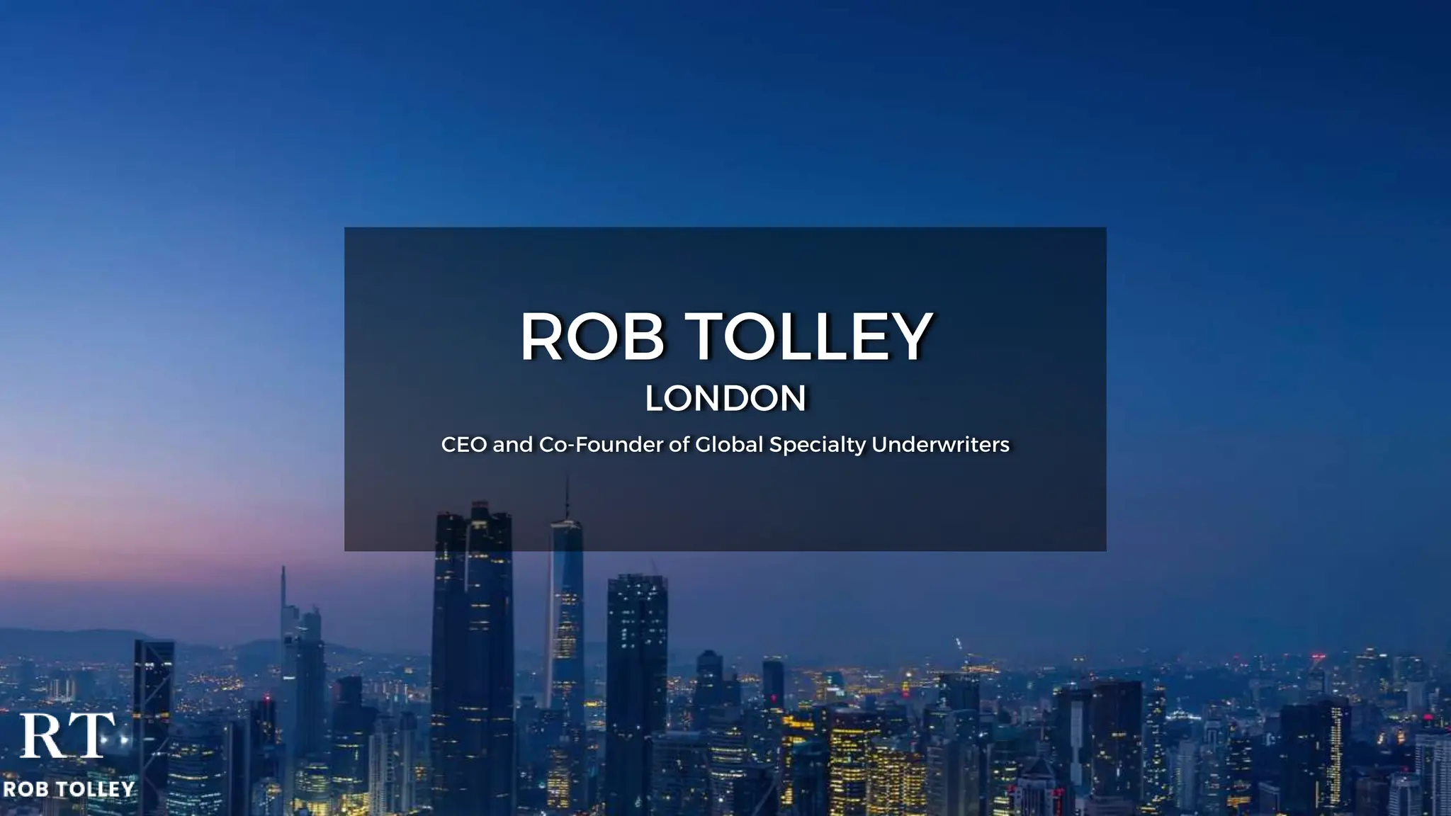 Rob Tolley London - Financial Strategy | PPTX