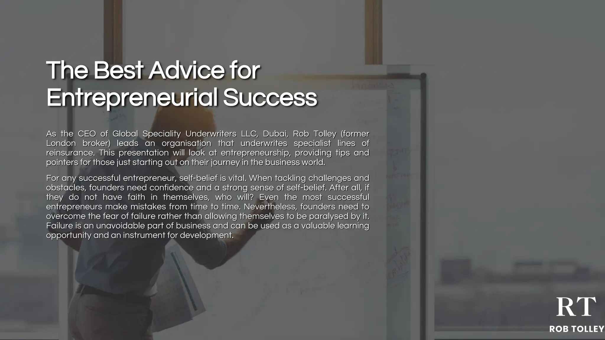 Rob Tolley London - The Best Advice for Entrepreneurial Success | PDF