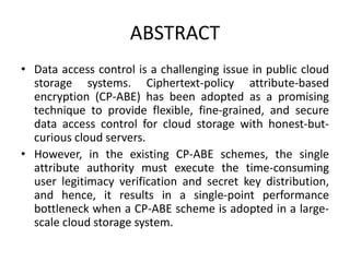 RAAC: Robust and Auditable Access Control with Multiple Attribute Authorities for Public Cloud ...