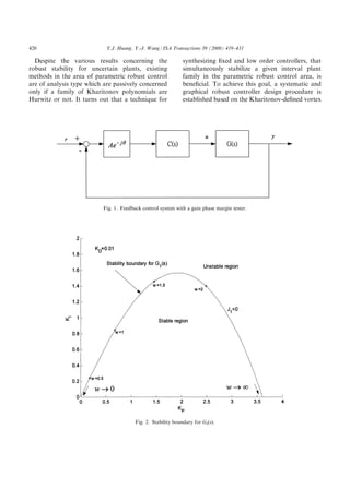 Robust PID tuning strategy for uncertain plants based on the Kharitonov ...