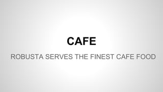 Cafe Business Proposal | PPT
