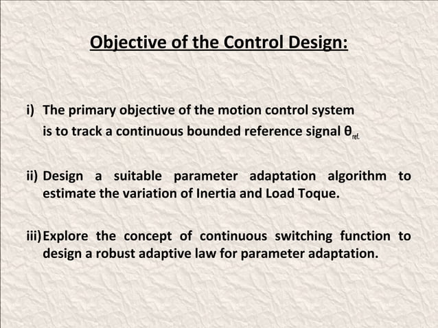 Robust Adaptive Integral Backstepping Control And Its Implementation On Ppt