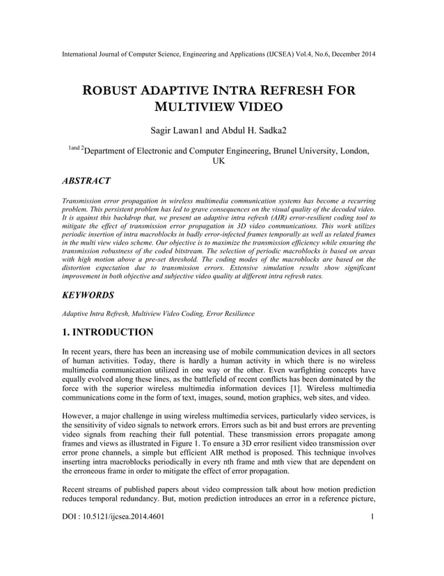 Robust adaptive intra refresh for | PDF