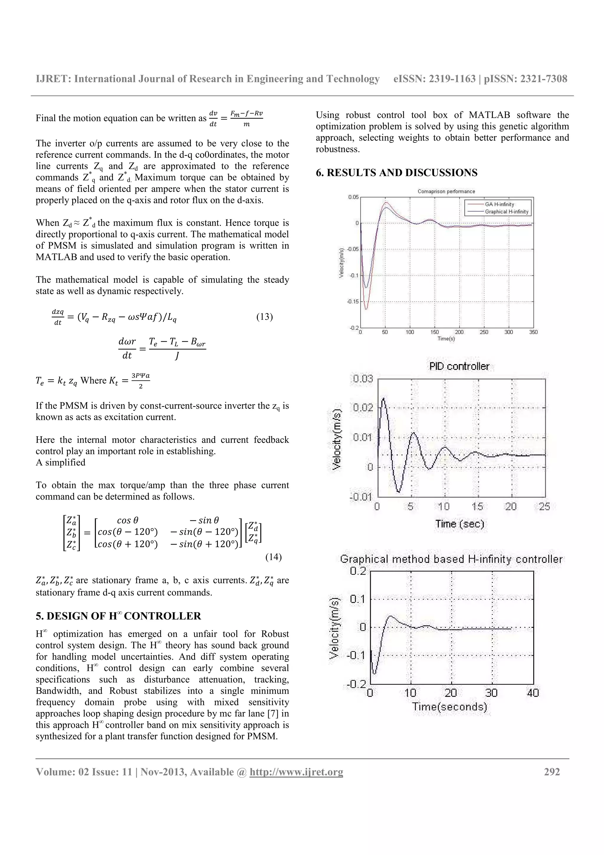 Robust control of pmsm using genetic algorithm | PDF
