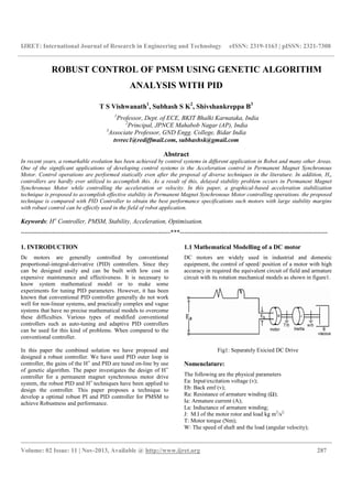 Robust control of pmsm using genetic algorithm | PDF