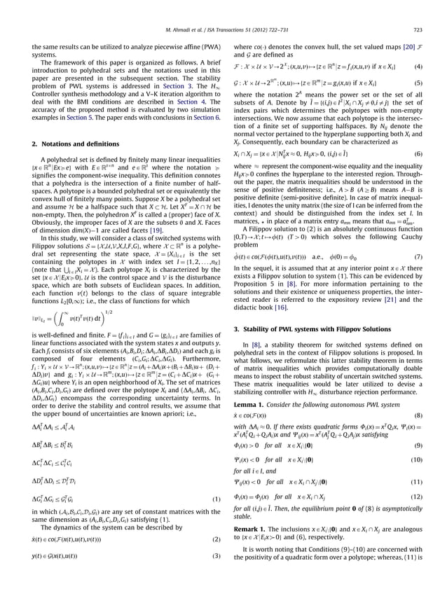 Robust control of uncertain switched systems | PDF | Computer Software and Applications | Computing