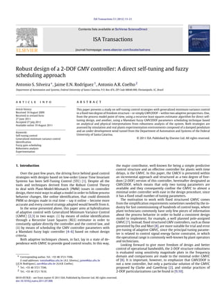 Robust design of a 2 dof gmv controller a direct self-tuning and fuzzy scheduling approach | PDF