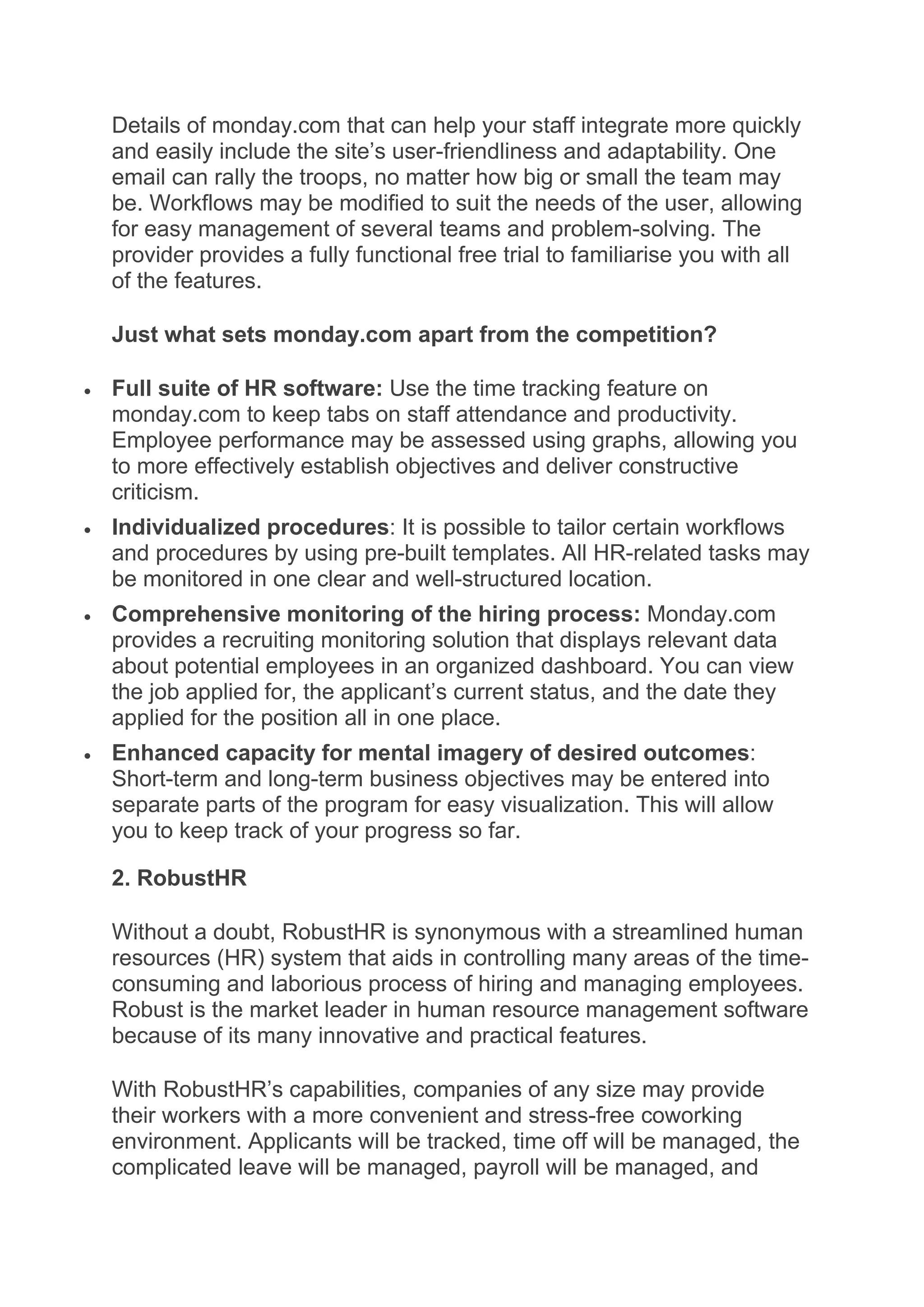 Robust HR Software Solution | PDF