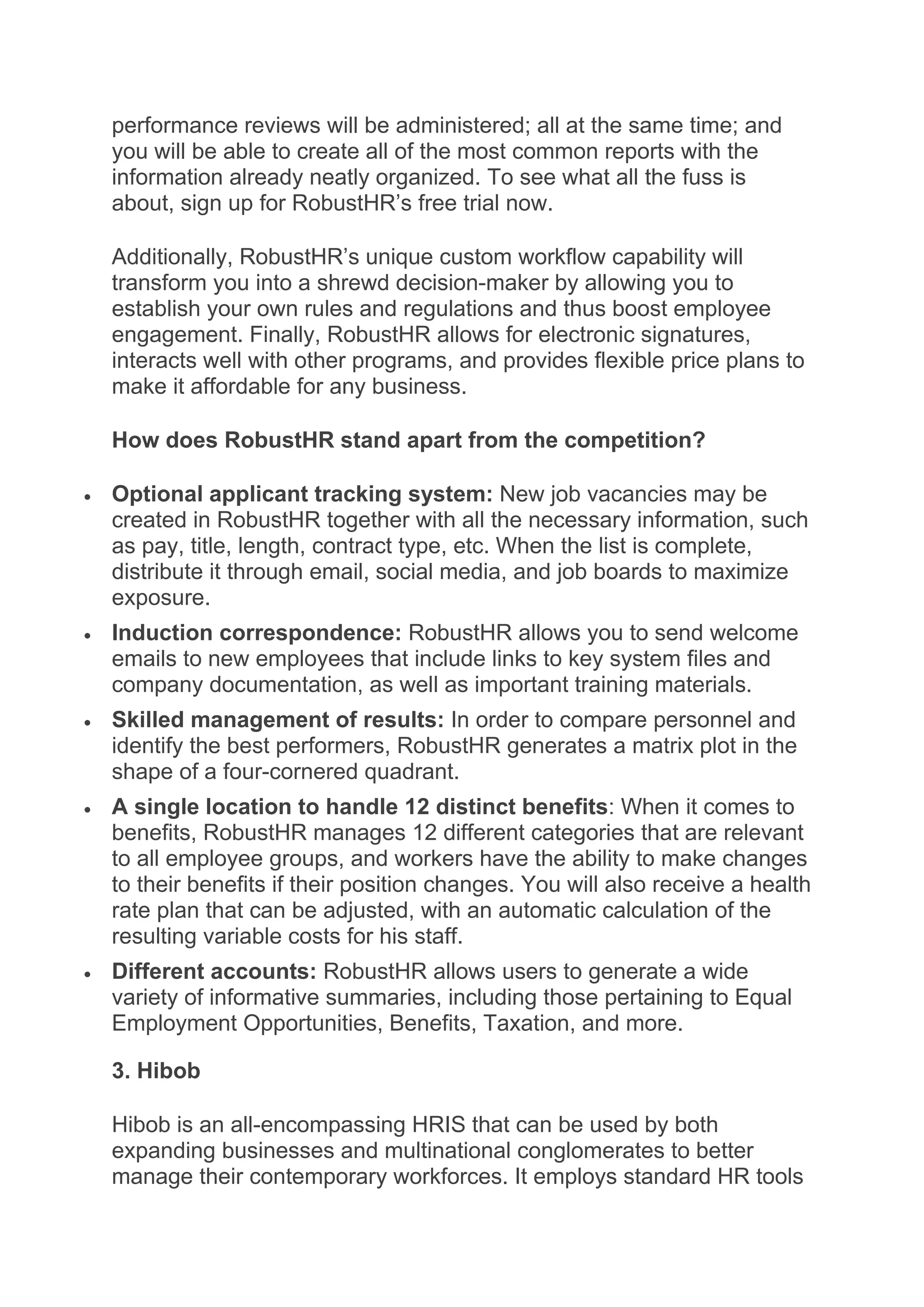 Robust HR Software Solution | PDF