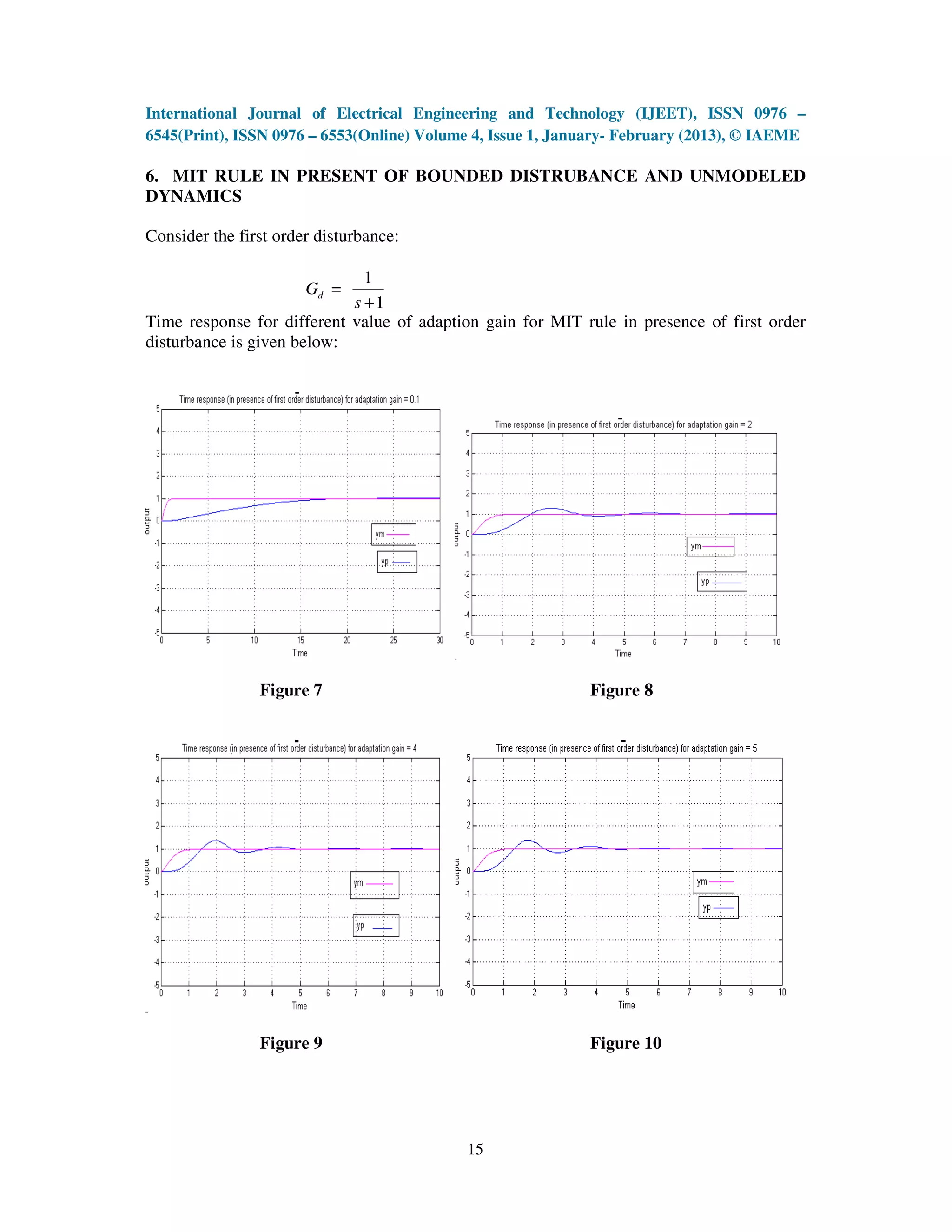 Robust Model Reference Adaptive Control For A Second Order System 2 Pdf