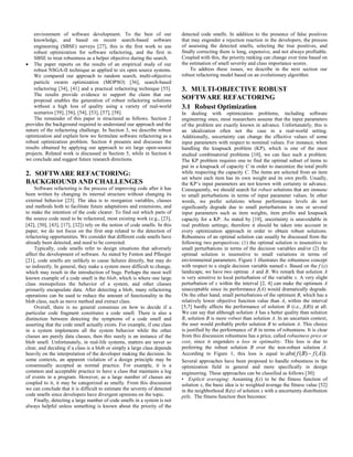 Software Refactoring Under Uncertainty: A Robust Multi-Objective Approach | PDF