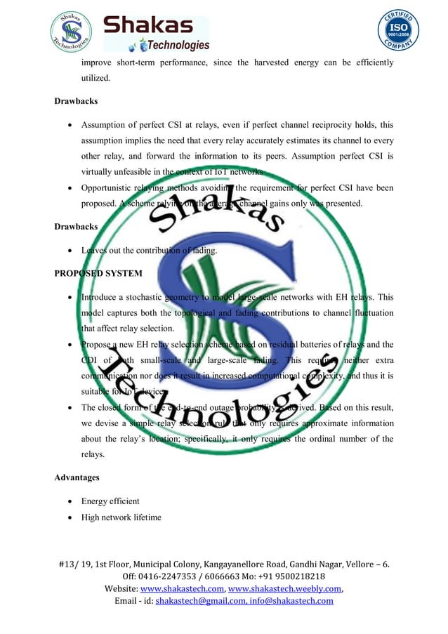 Robust Relay Selection For Large Scale Energy Harvesting Io T Networks Pdf