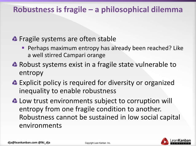 Creating Robust, Resilient & Antifragile Organizations (using Kanban) | PPT