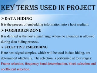Robust video data hiding using forbidden zone data hiding and selective embedding | PPTX | Video ...
