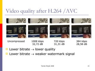 Robust Watermarking of Video Streams | PPT