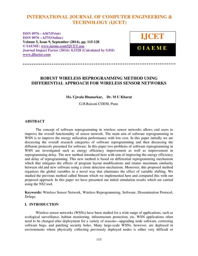 Robust Wireless Reprogramming Method Using Differential Approach For