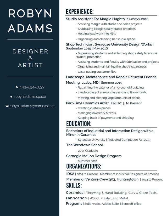 Robyn Adams Resume 2017 | PDF