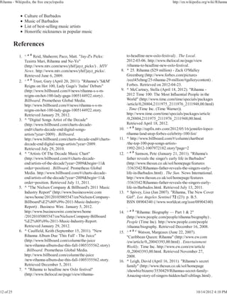 Robyn RIHANNA Fenty (Wikipedia) | PDF