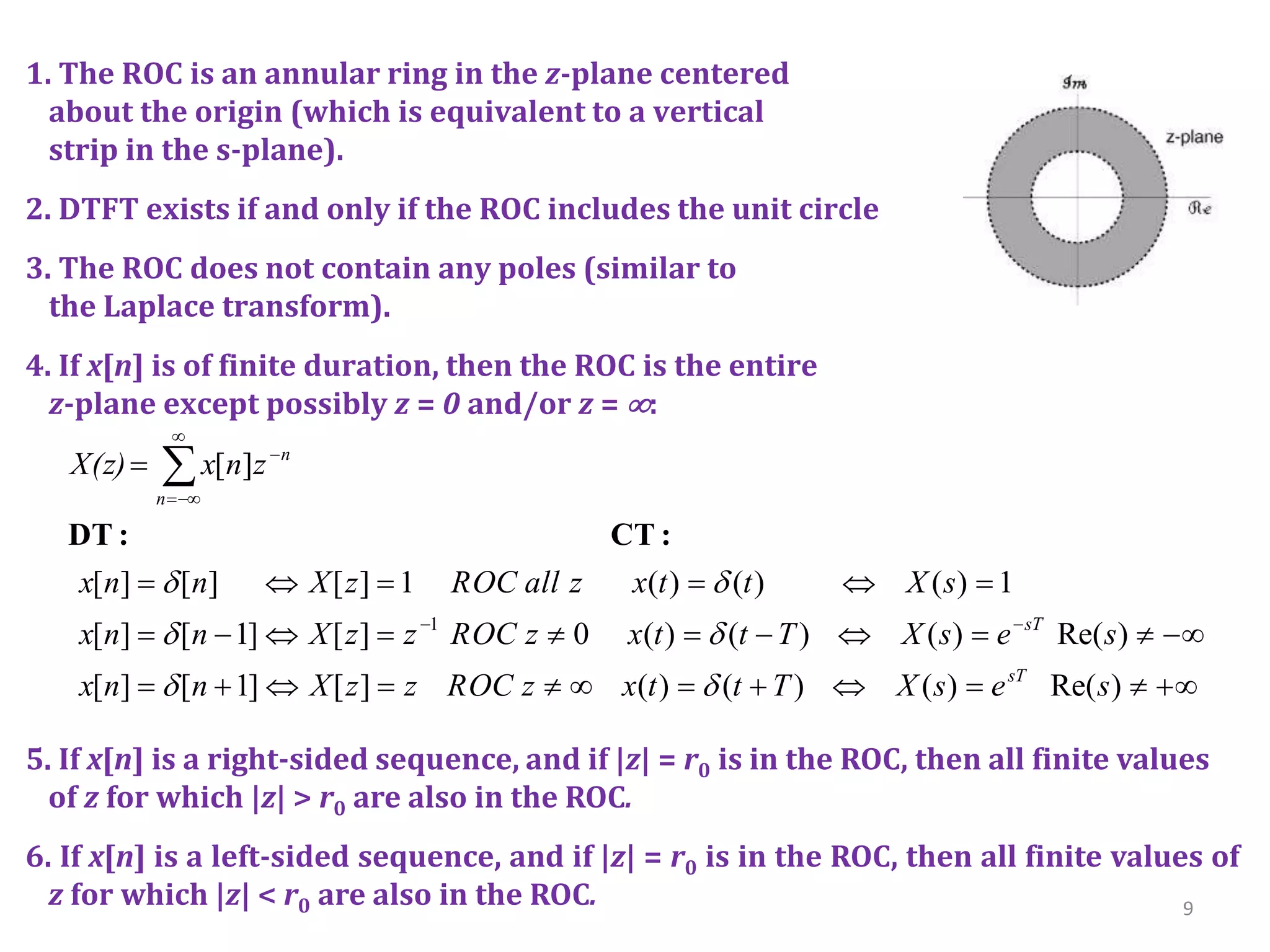 Region of Convergence (ROC) in the z-plane | PPTX