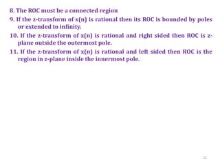 Region of Convergence (ROC) in the z-plane | PPTX
