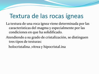 Rocas magmáticas | PPTX