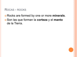 Rocas y minerales | PPT