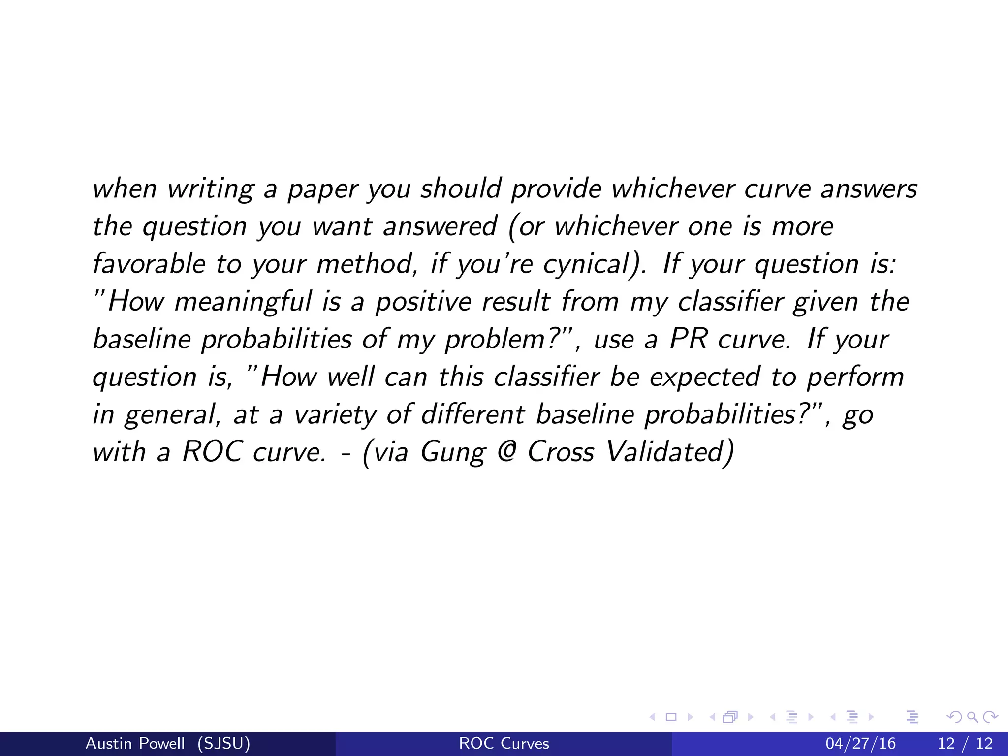 General Introduction to ROC Curves | PDF