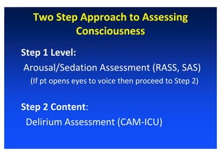Delirium in ICU Characteristic, Diagnosis and Prevention | PDF