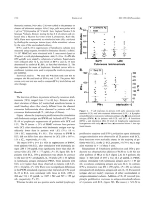 Down-Regulation of Th1 Type of Response in Early Human American ...