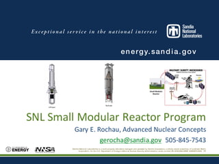 SNL Small Modular Reactor Program | PDF