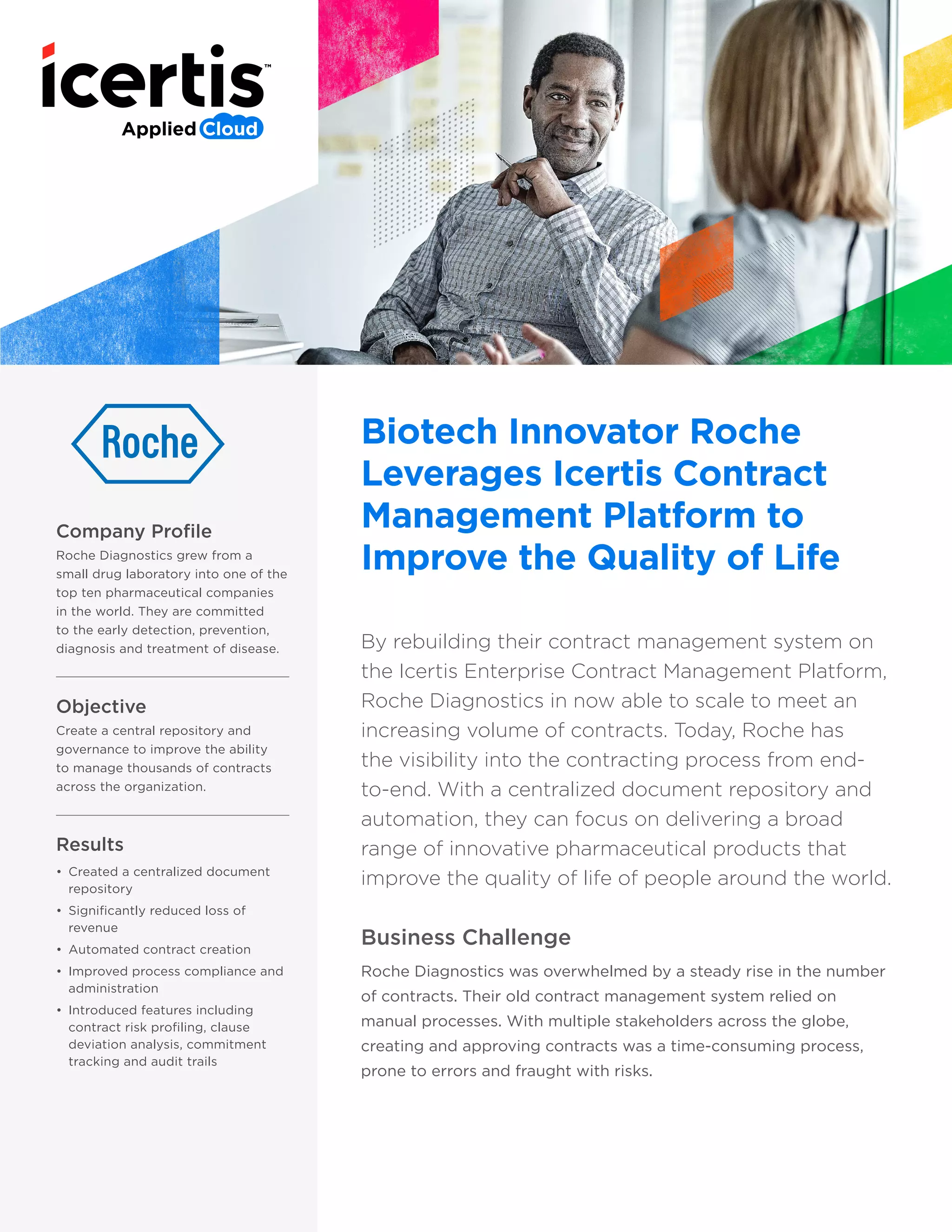 Roche Considers Enterprise Contract Management Software from Icertis | PDF
