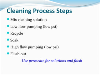 RO & NF chemical cleaning | PPT