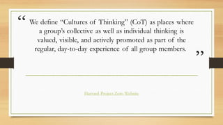 Rochester Cultures of Thinking | PDF