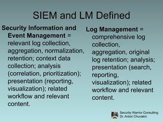 SIEM Primer: | PPT