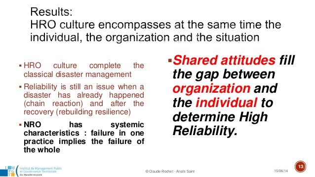 High Reliability Organisations