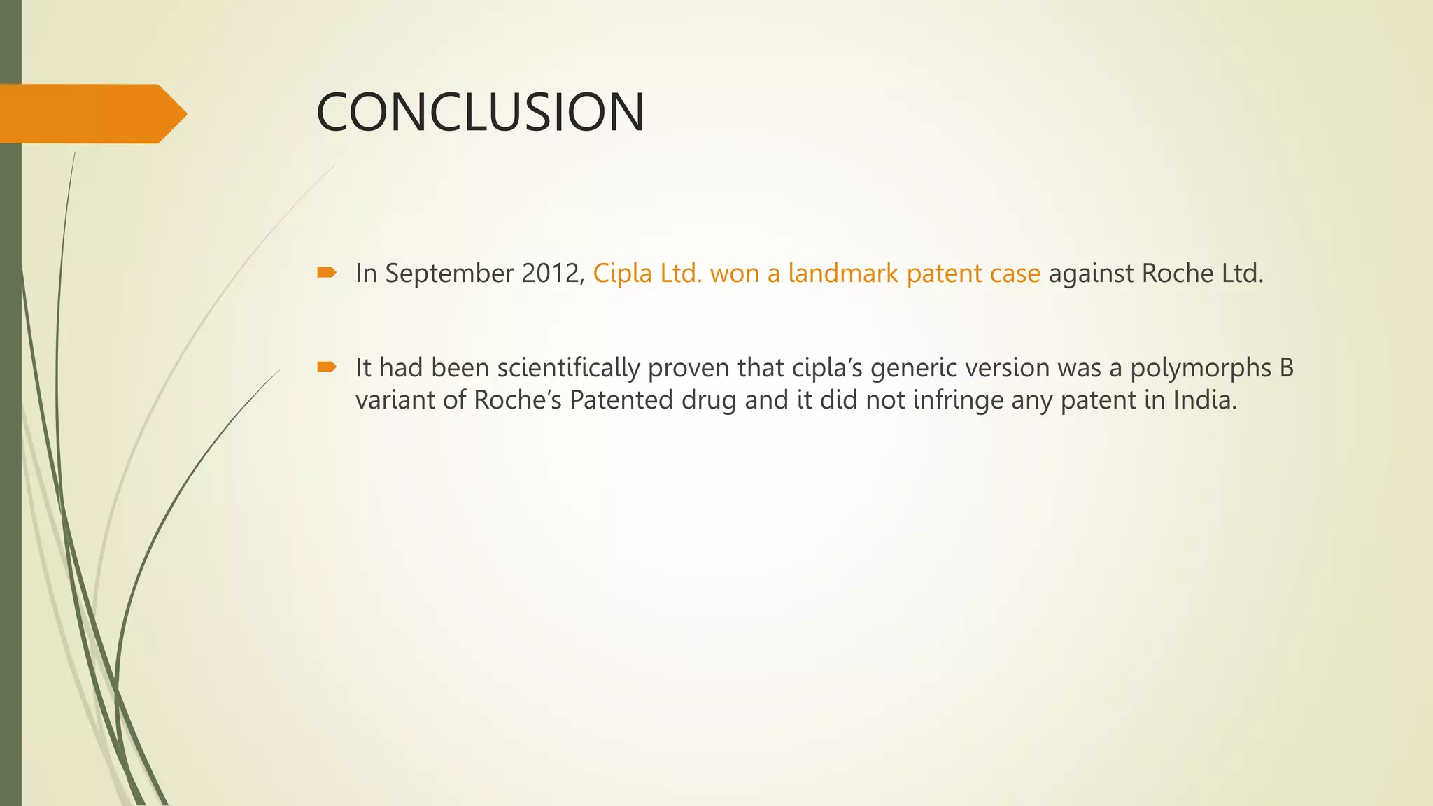 Roche vs Cipla Dispute over Traceva (Erlotinib).pptx