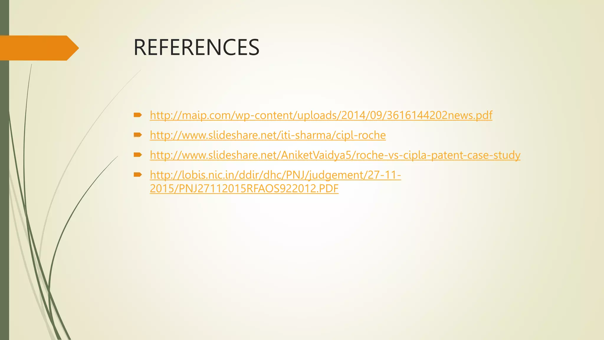 Roche vs Cipla Dispute over Traceva (Erlotinib).pptx