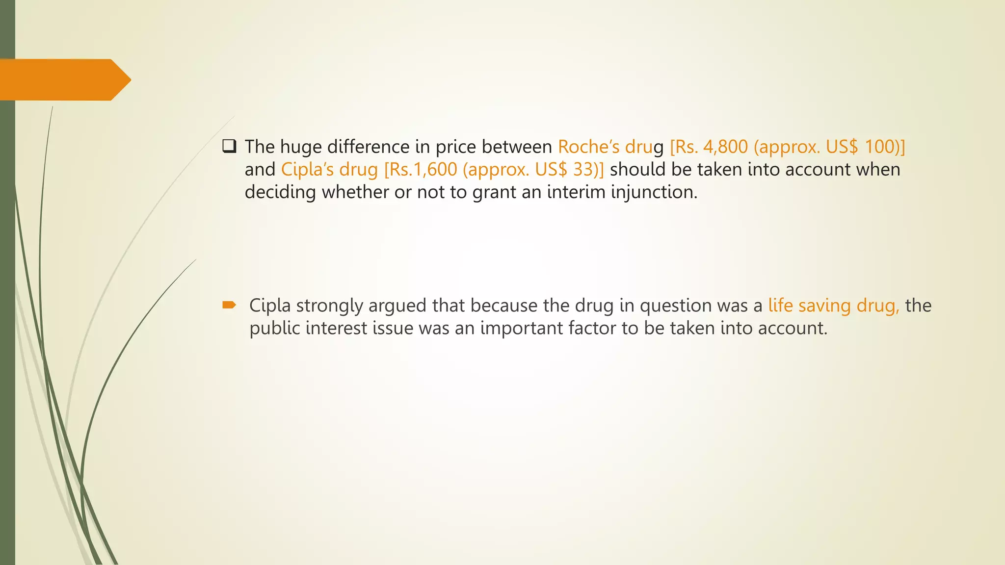 Roche vs Cipla Dispute over Traceva (Erlotinib).pptx